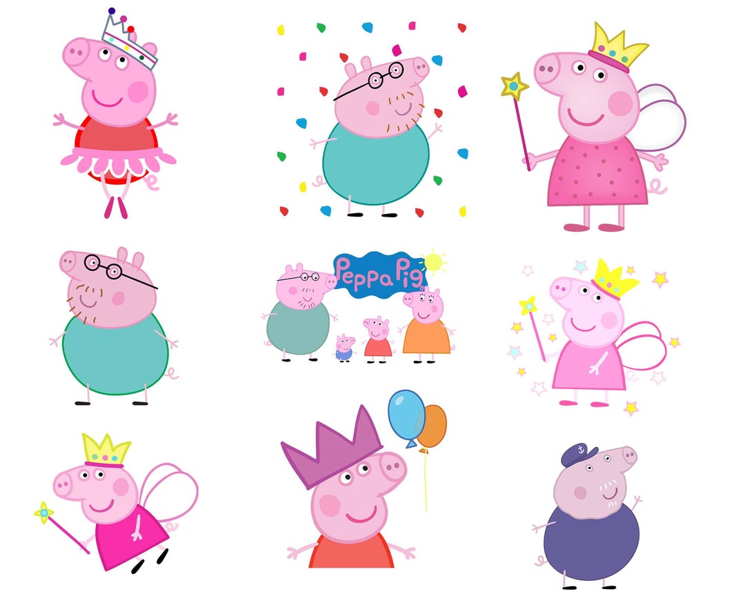 Peppa Pig PNG Bundle Peppa Pig Clipart Peppa Pig Cut File - Etsy