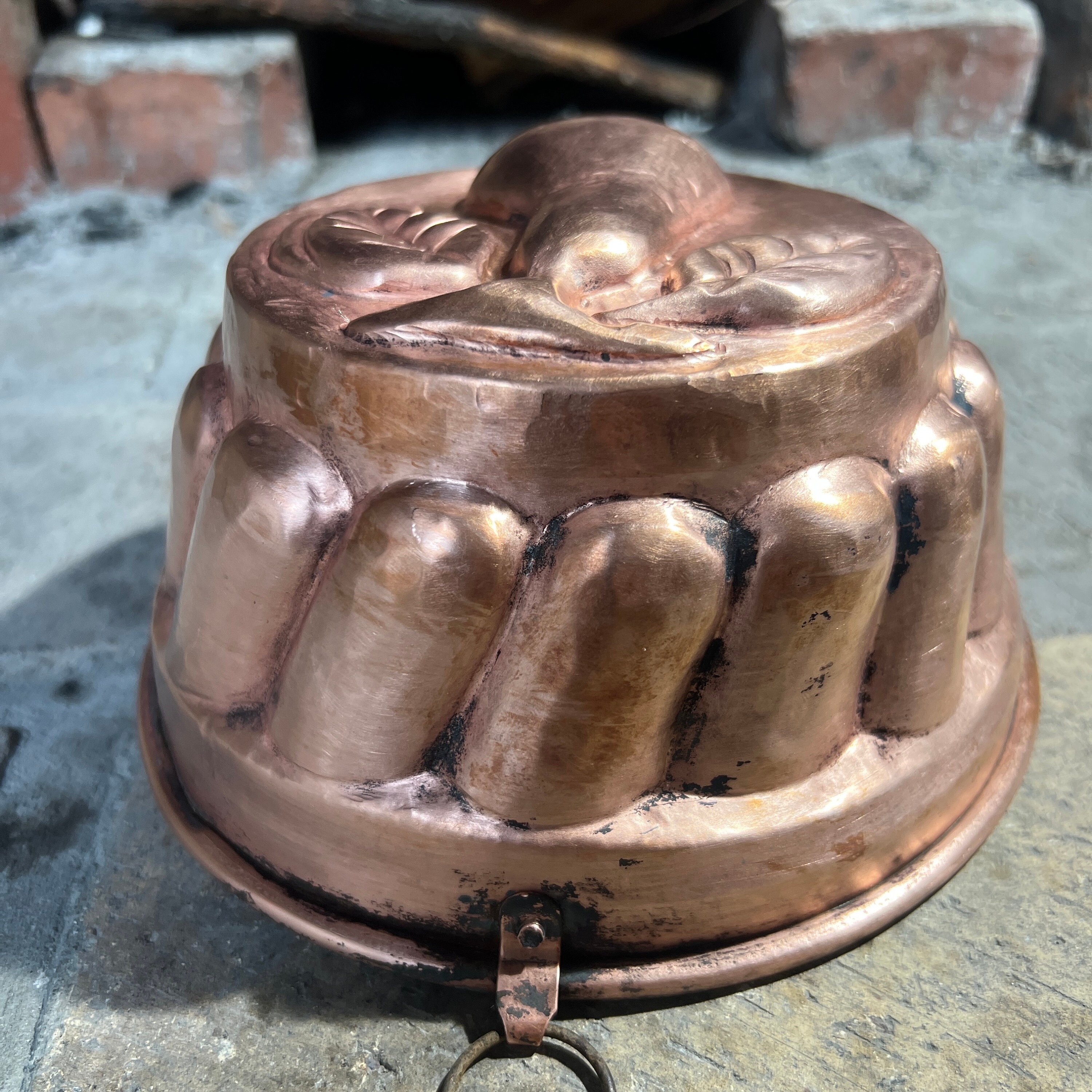 Antique 1920s French Copper Cake Jello Mold. Handmade Tinned - Etsy