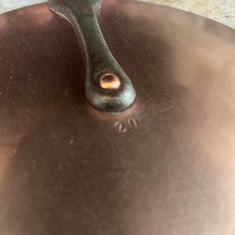 French Vintage Copper Lid 20 Cm 1.25mm NEW TIN - Etsy