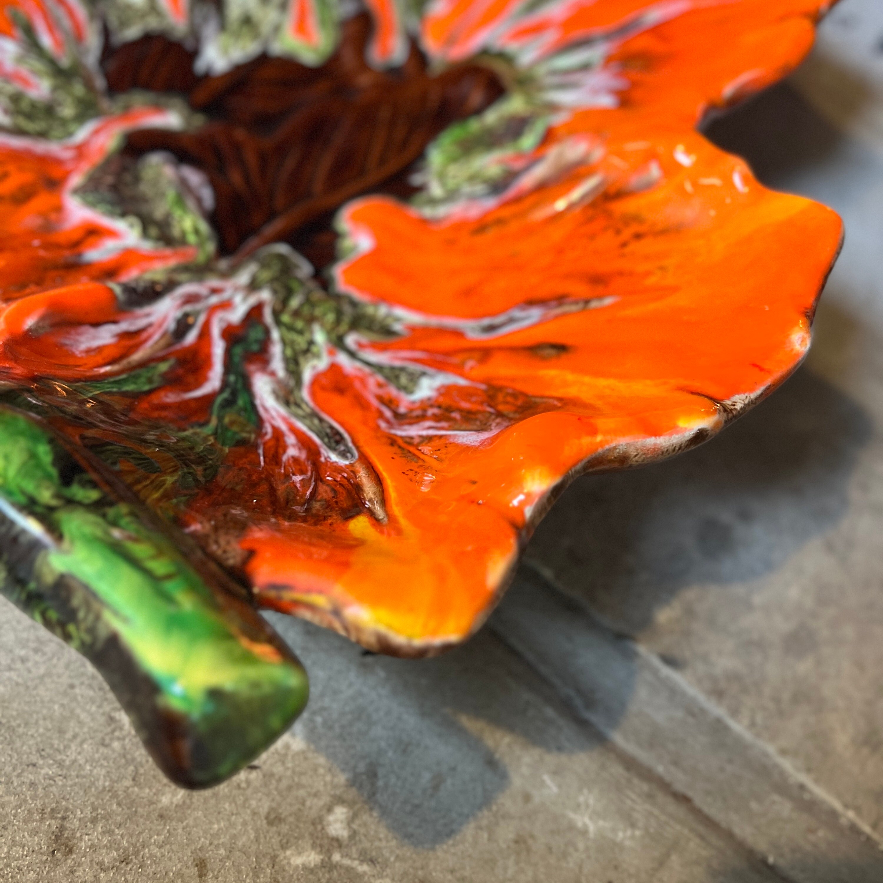 1950s Vallauris French Pottery Fruits Plate Lava Drip Glaze - Etsy