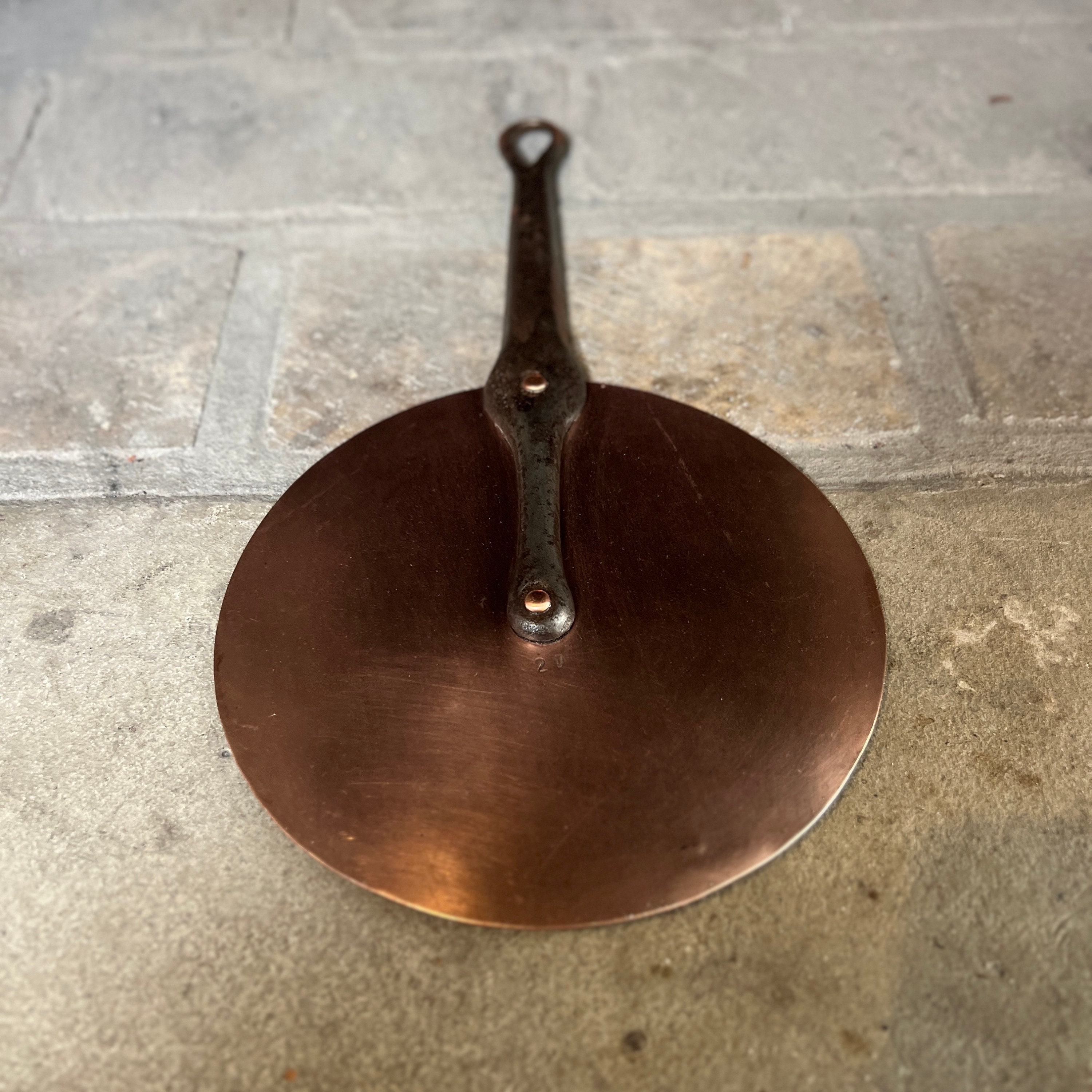 French Vintage Copper Lid 20 Cm 125mm New Tin Etsy