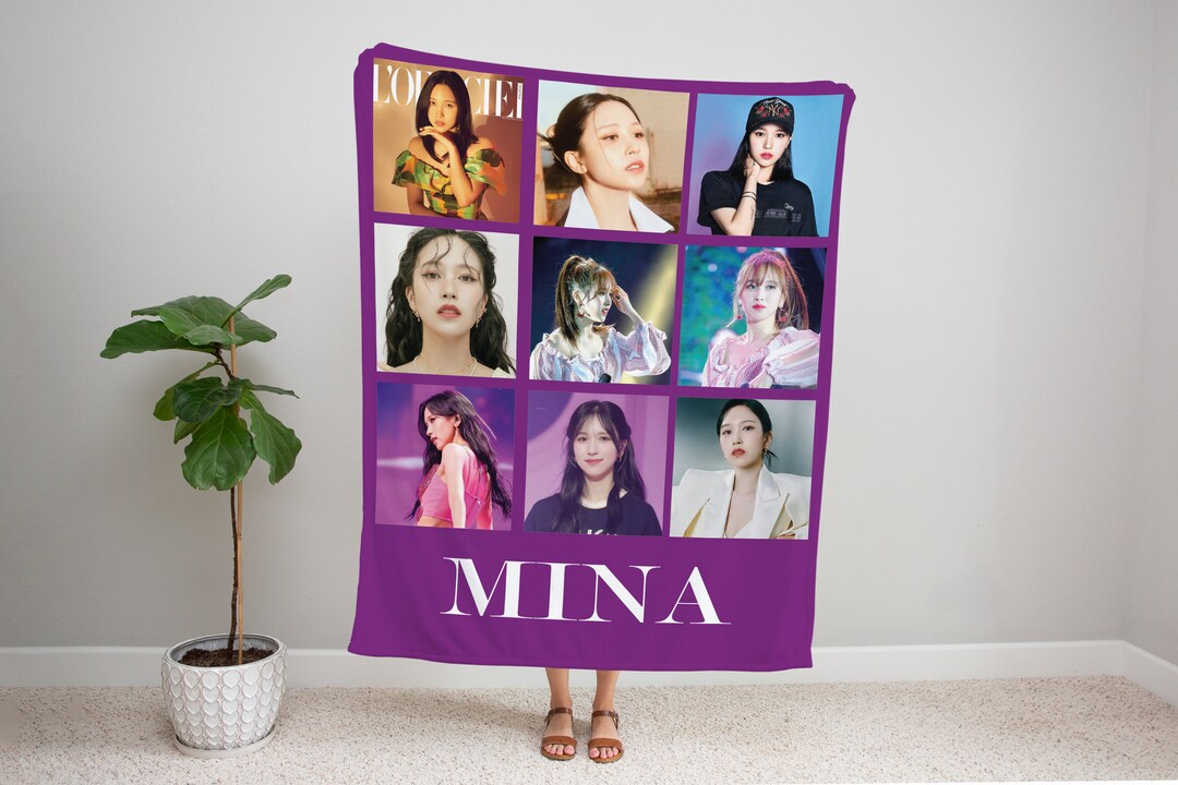 Twice Mina Custom Blanket - Twice Merch - Kpop Blanket - Kpop Merch ...