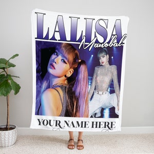 Lisa Custom Photo Blanket, Lisa Merch, Gift for BLACKPINK and Kpop Fans ...
