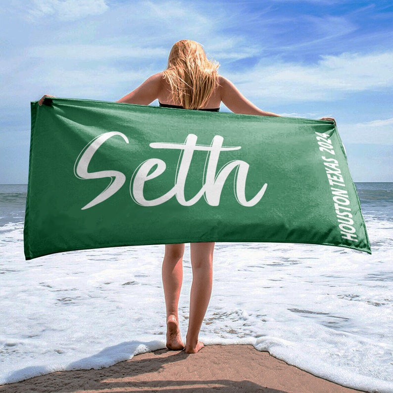 Personalized Beach Towel,personalized Name Bath Towel,custom Pool Towel ...