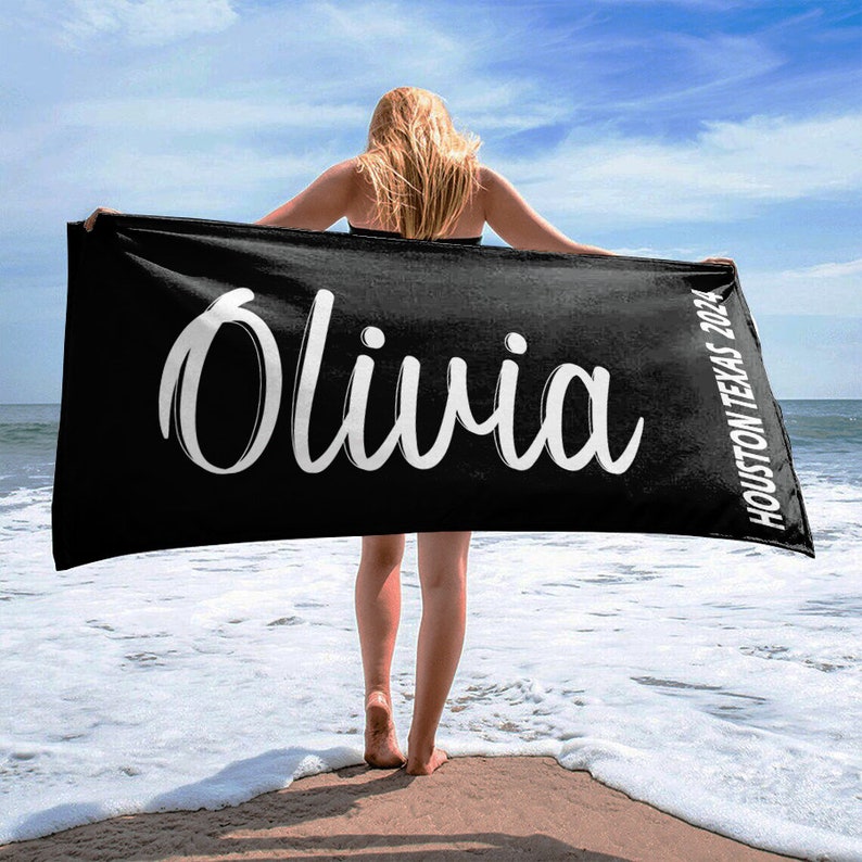 Personalized Beach Towel,personalized Name Bath Towel,custom Pool Towel ...