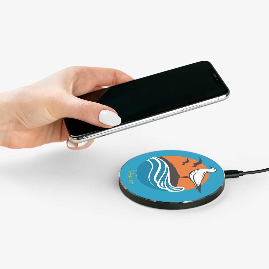 Personalized Wireless Phone Charger, Custom Office Gift - Etsy