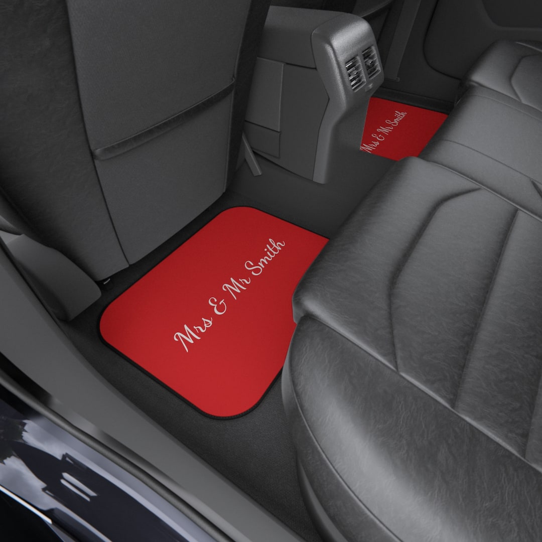 Car Mats 2x Rear,red,personalized Car Mat,personalized Gift,custom ...