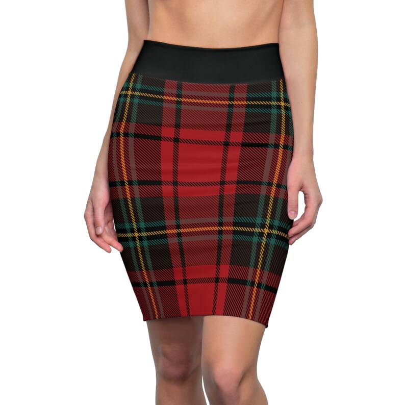 Women's Red Plaid Skirt, Red Flannel Skirt Gift for Her, Christmas ...