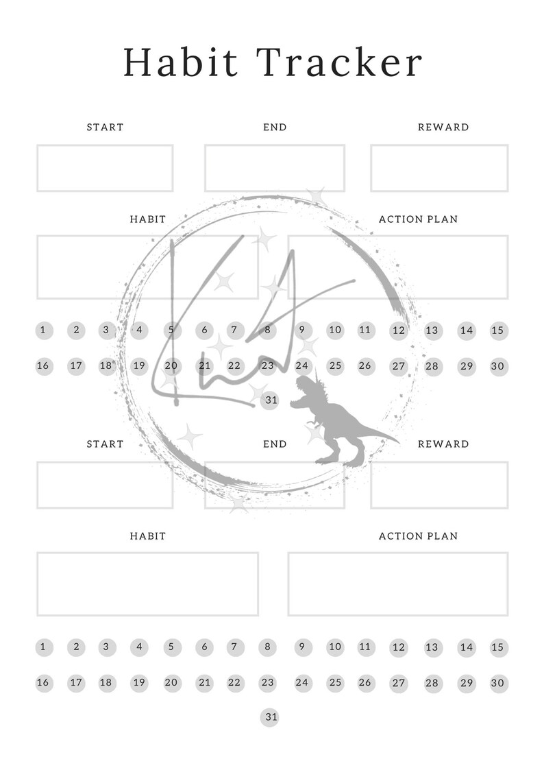 Editable Habit Tracker: 11 Pages (PDF) - Etsy