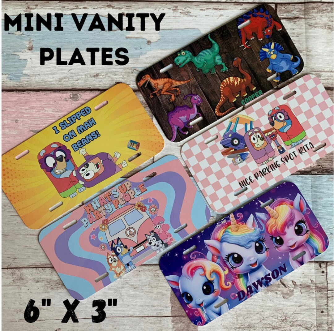 MINI VANITY PLATES 6 X 3 for Bikes, Kids Motorized Ride-ons, Scooters ...