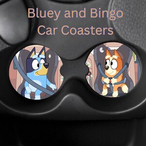 Bluey and Bingo, Cheeky Kids on Board License Plate With Optional ...