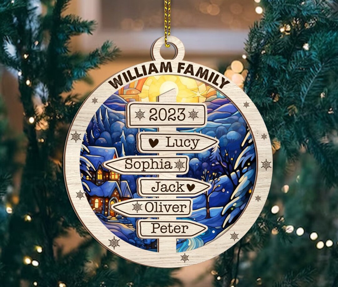 Personalized 2023 Christmas Wooden 2 Layer Ornament With - Etsy