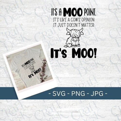 Moo Point SVG | Friends SVG | Cow SVG | Design File | Digital File ...