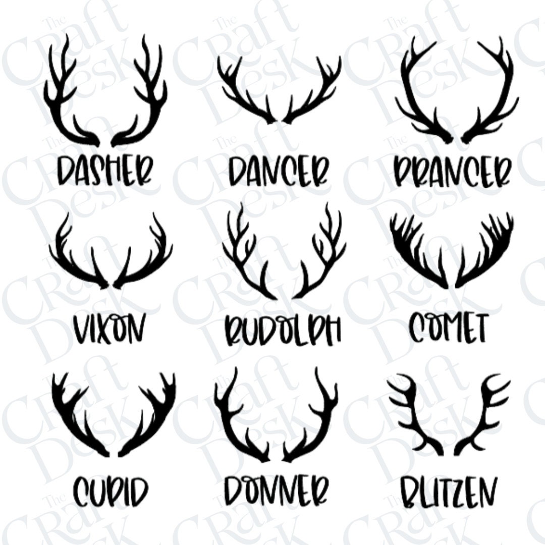 Reindeer SVG | Christmas SVG | Reindeer Antlers SVG | Design File ...