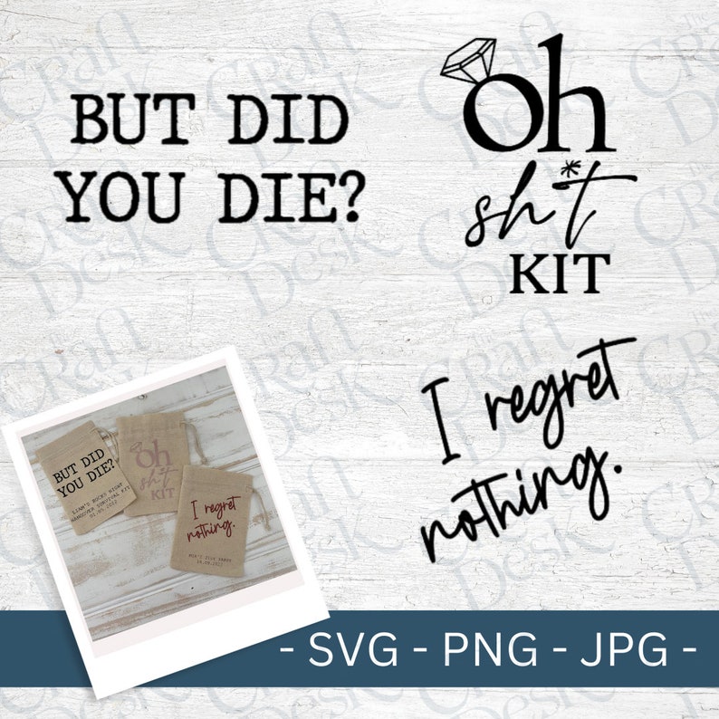 Hangover Kit SVG | Party Survival Kit SVG | Wedding SVG | Design File ...