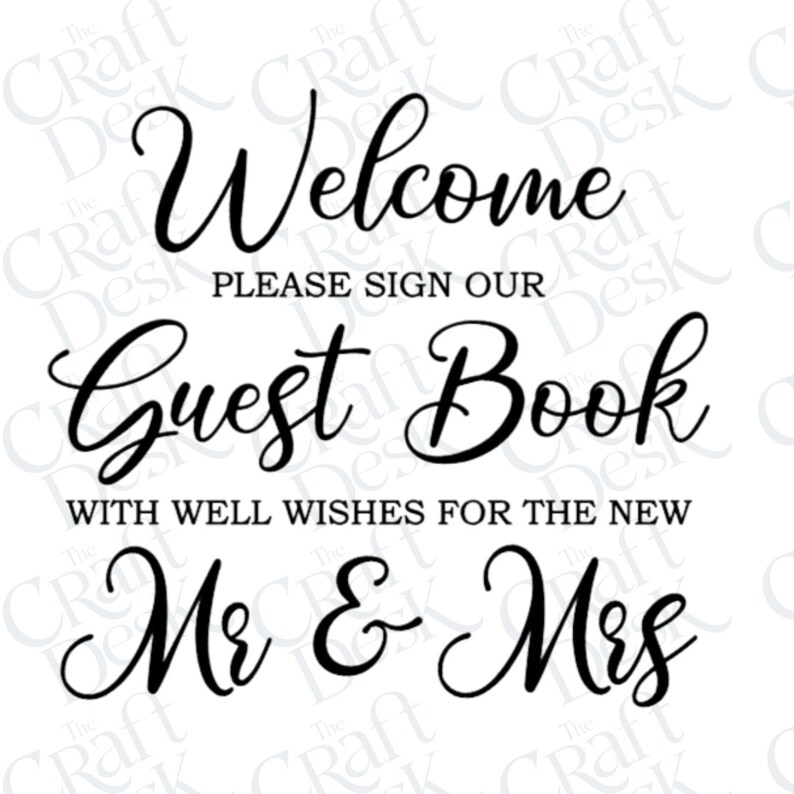 Wedding Sign SVG | Guest Book SVG | Wedding SVG | Design File | Digital ...