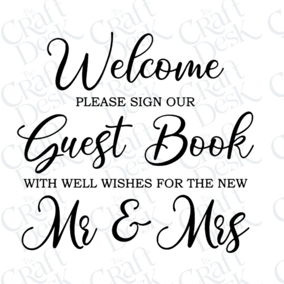 Wedding Sign SVG | Guest Book SVG | Wedding SVG | Design File | Digital ...