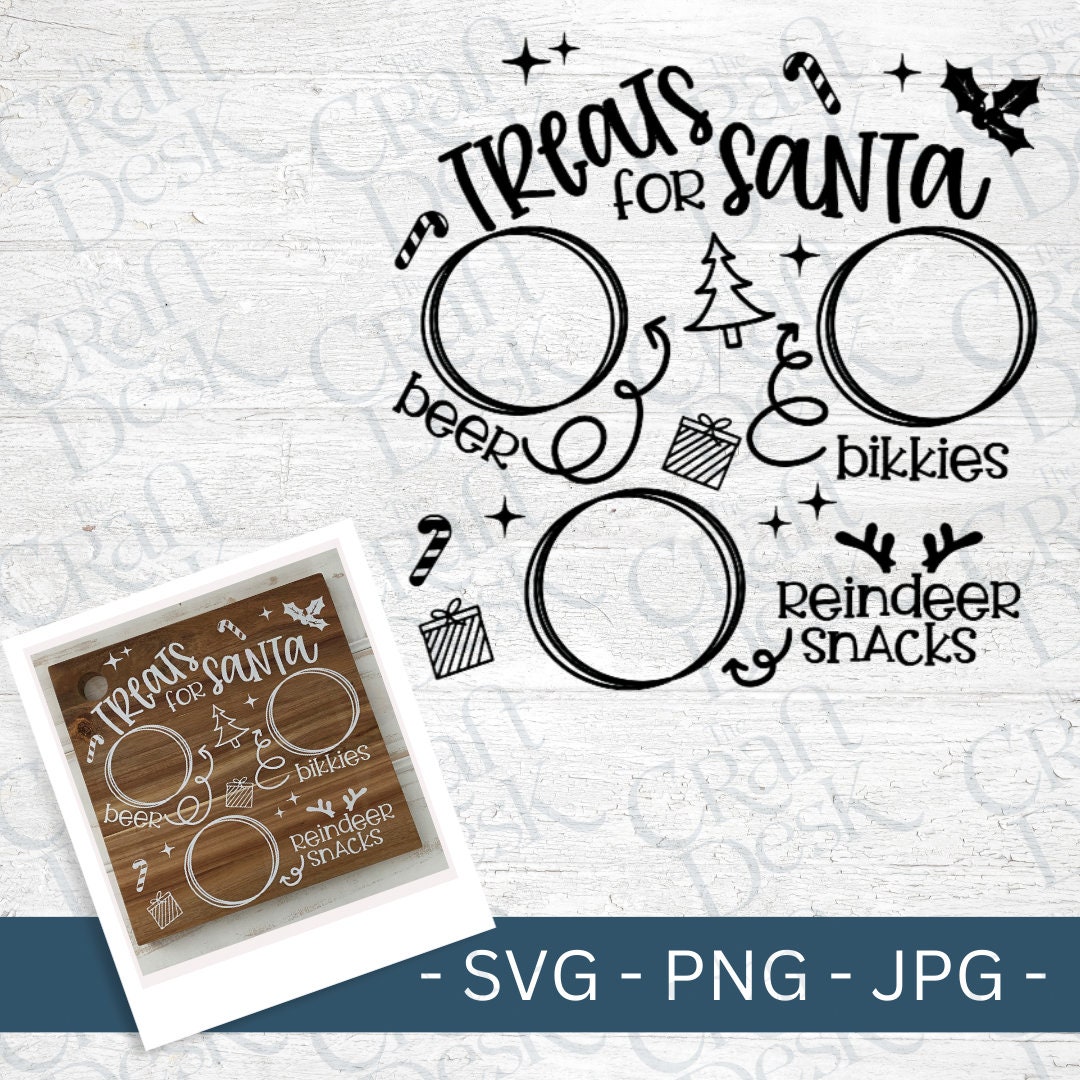Santa Treat Board SVG | Christmas SVG | Santa SVG | Design File ...