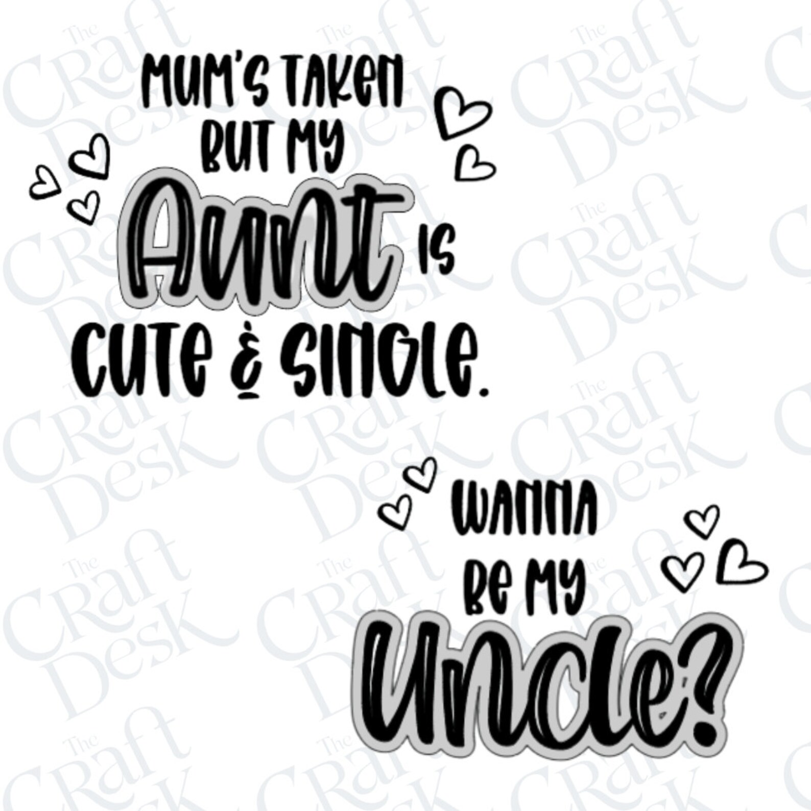 My Aunt is Cute and Single SVG | Baby SVG | Aunt SVG | Design File ...