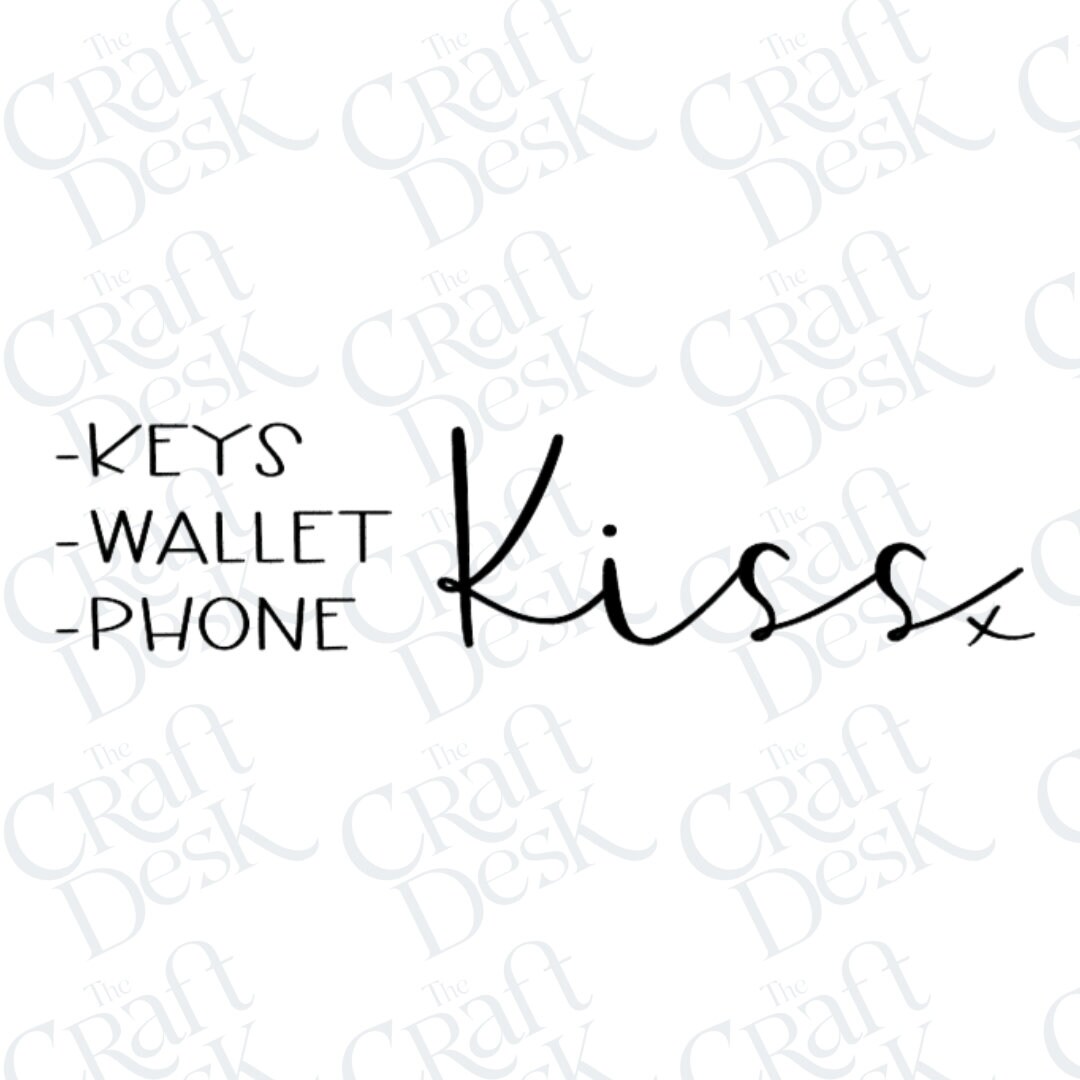 Keys Wallet Phone Kiss SVG | Home SVG | Kiss SVG | Design File ...