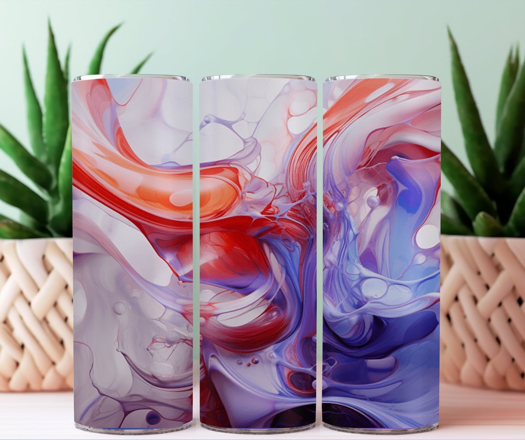 Red and Blue Color Tumbler Wrap Sublimation Design, Tumbler Design ...