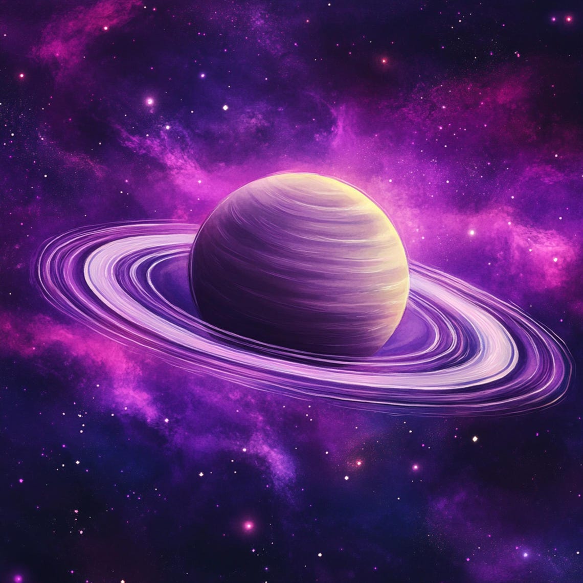 Purple Planet Tumbler Wrap | Saturn Galaxy Design | Space Sublimation ...