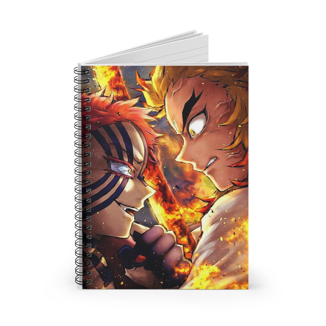Rengoku Vs Akaza Anime Spiral Notebook Anime School Supplies, Demon ...