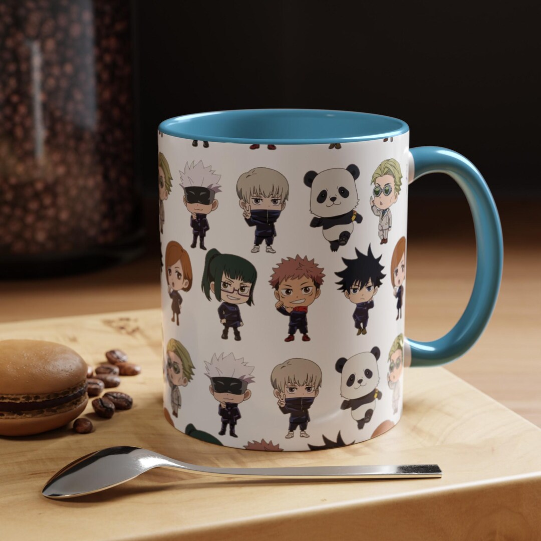 JJK Pattern Chibi Anime Mug Wrap Pattern Jujutsu Kaisen Manga Coffee ...