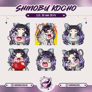 Demon Slayer Shinobu Kocho Emote Set / Discord / Youtube / Stream ...