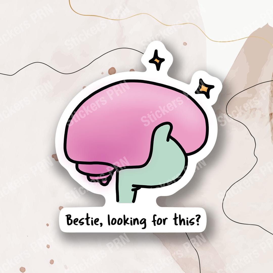 Smooth Brain Waterproof Vinyl Matte Sticker Sheet | Healthcare Workers ...