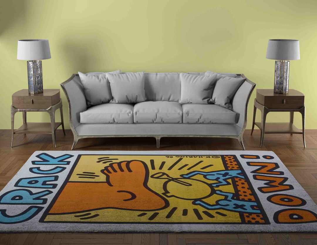 Trend Now Keith Haring Dancing Rug for Bedroom Living Room - Etsy