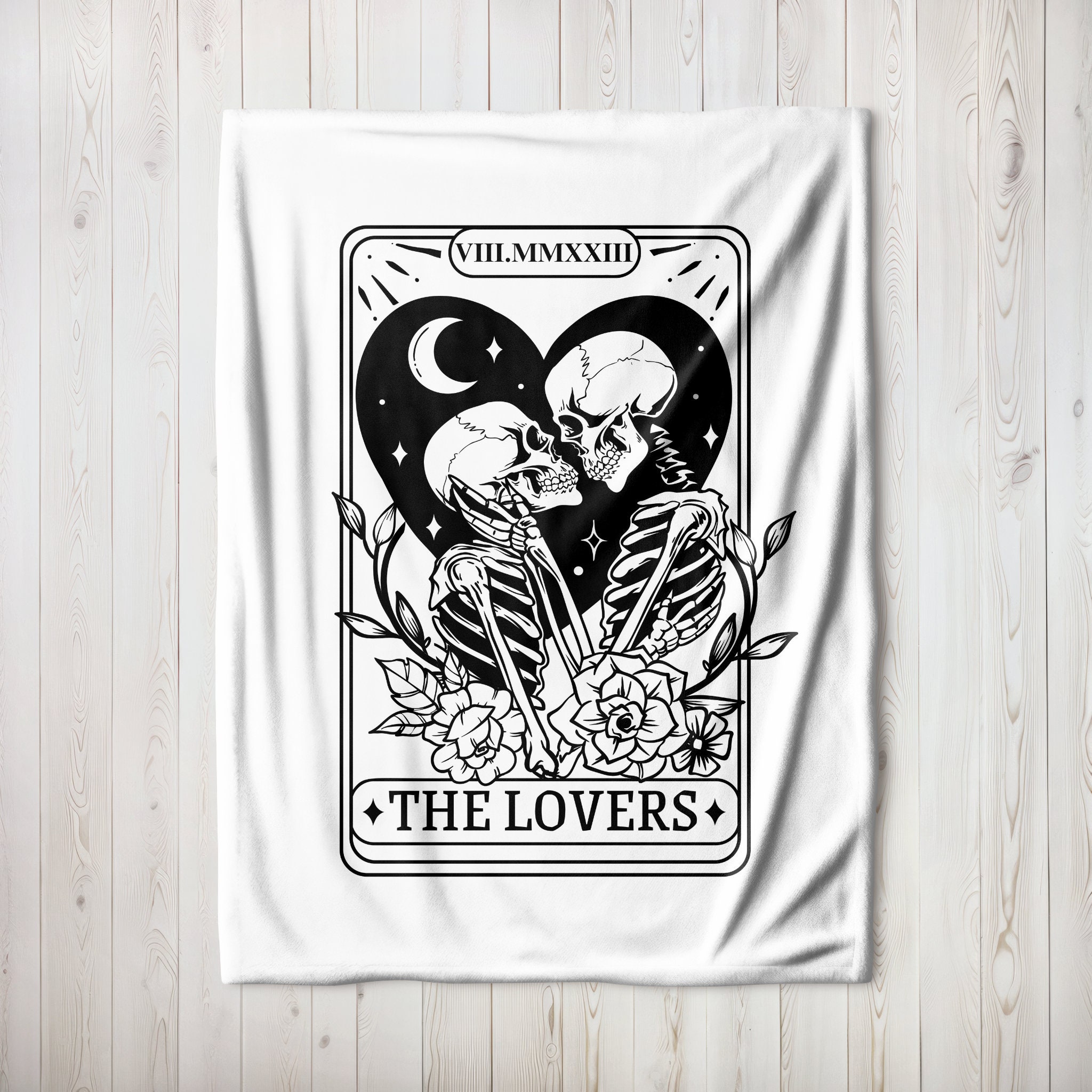 Gothic Lovers Blanket Personalized Wedding Blanket Custom Mr Mrs Gift ...