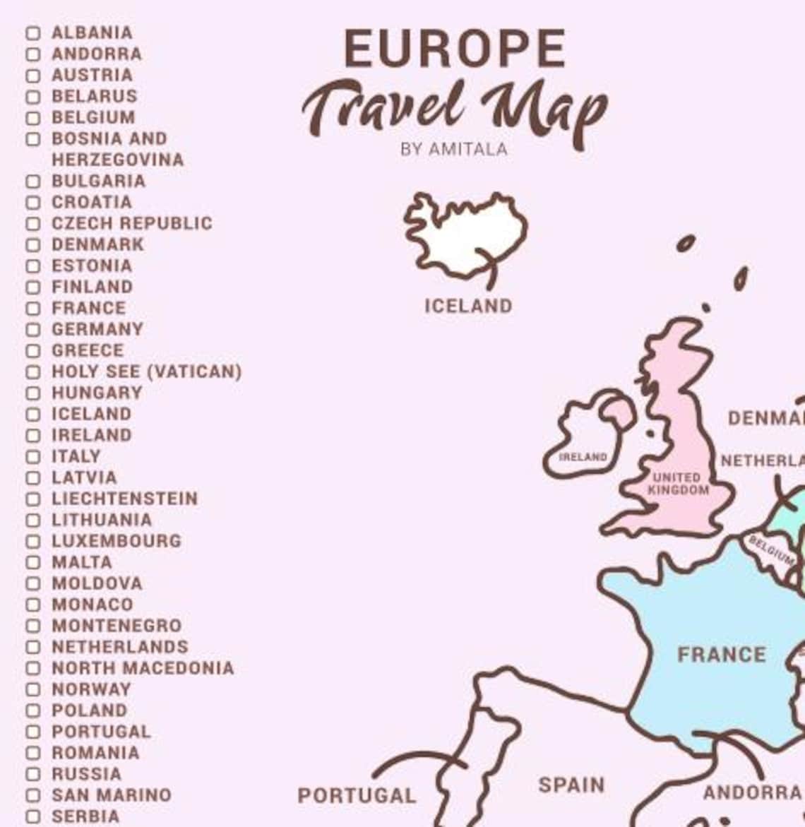Printable Europe Coloring Map, Europe Travel Map Download for Kids ...