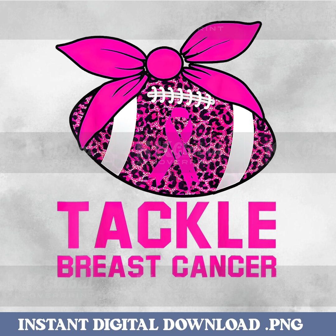 Woman Tackle Football Pink Ribbon Breast Cancer Awareness This - Etsy