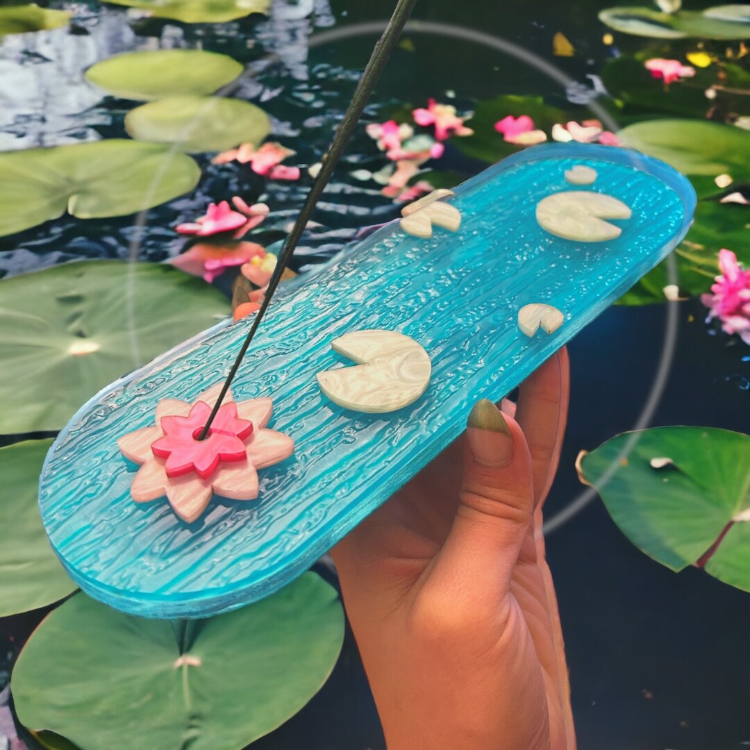 Water Lily Pad Pond Acrylic Incense Holder - Etsy