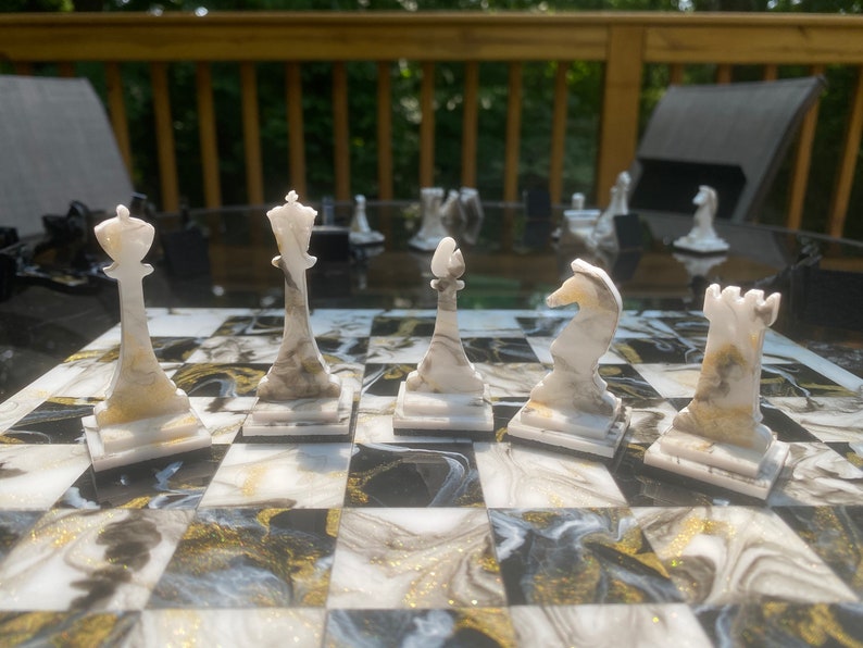 Marble Acrylic Chess Set - Etsy