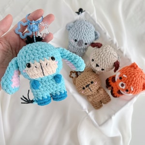 No Sew 10in1 Animal Keychain Crochet Pattern Bundle, Plushie Amigurumi ...
