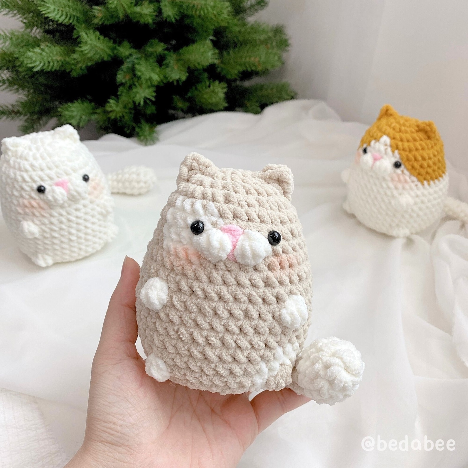 No Sew 3in1 Chubby Cat Crochet Pattern Bundle, Plushie Amigurumi PDF File Tutorial in English ...