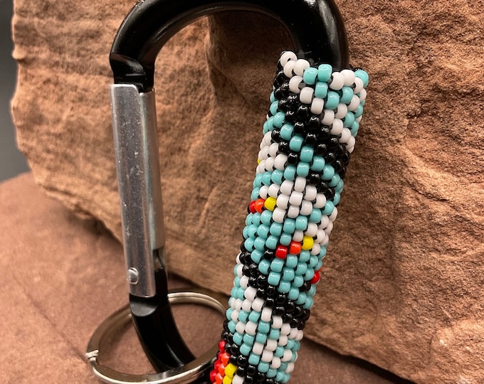 Native America Beaded Key Rings, Navajo Beaded Key Ring, Native ...