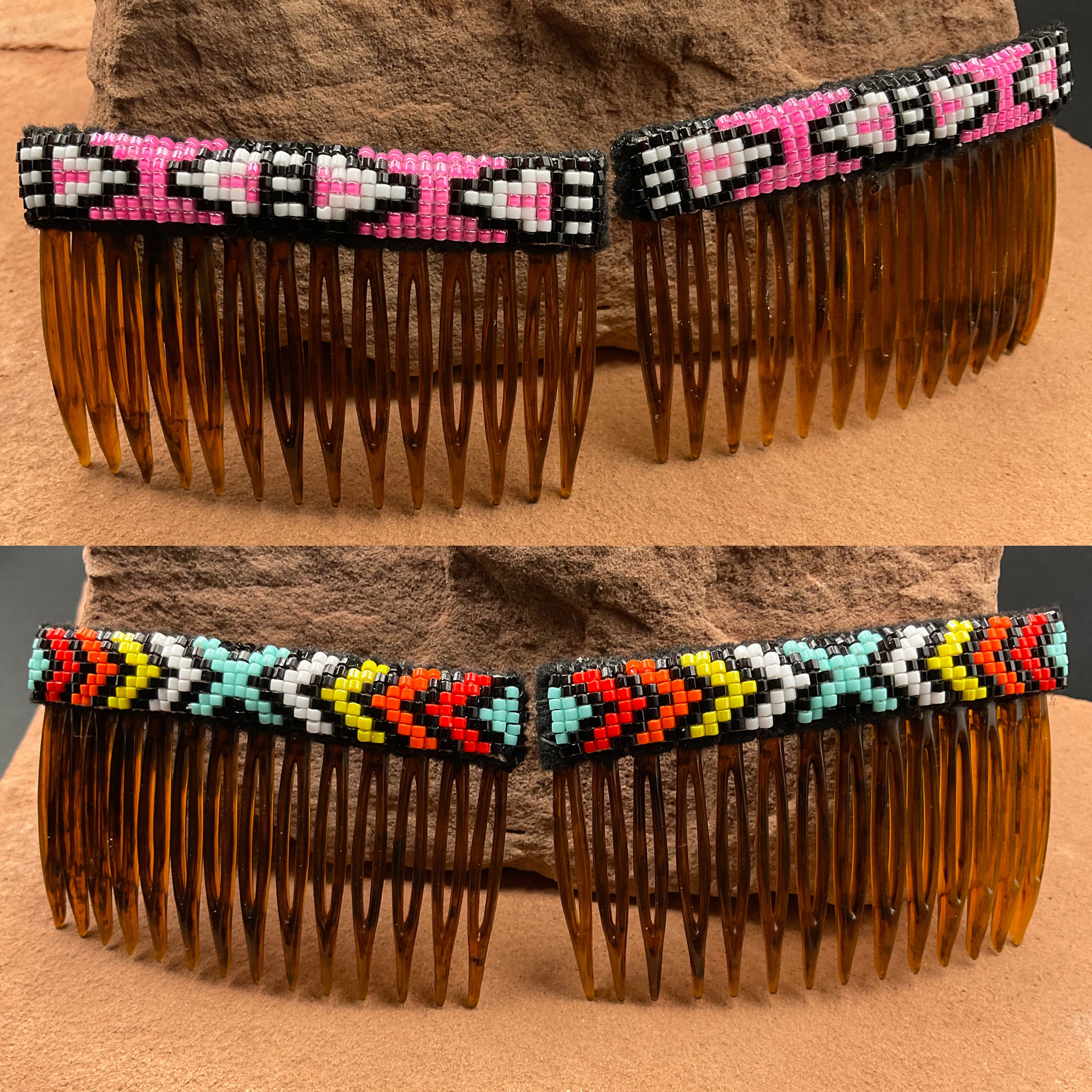 Loom Beaded Hair Combs - Etsy