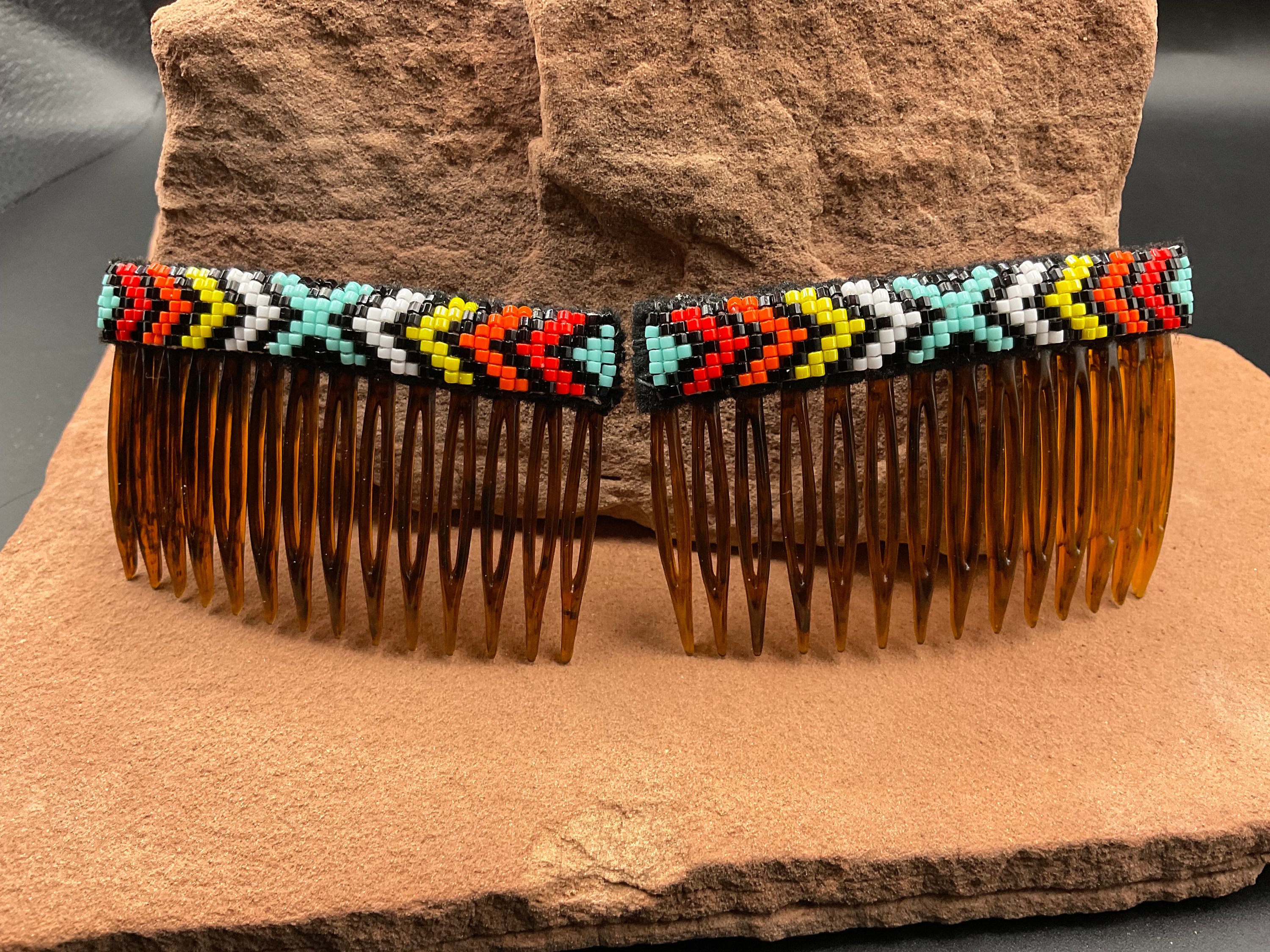 Loom Beaded Hair Combs - Etsy
