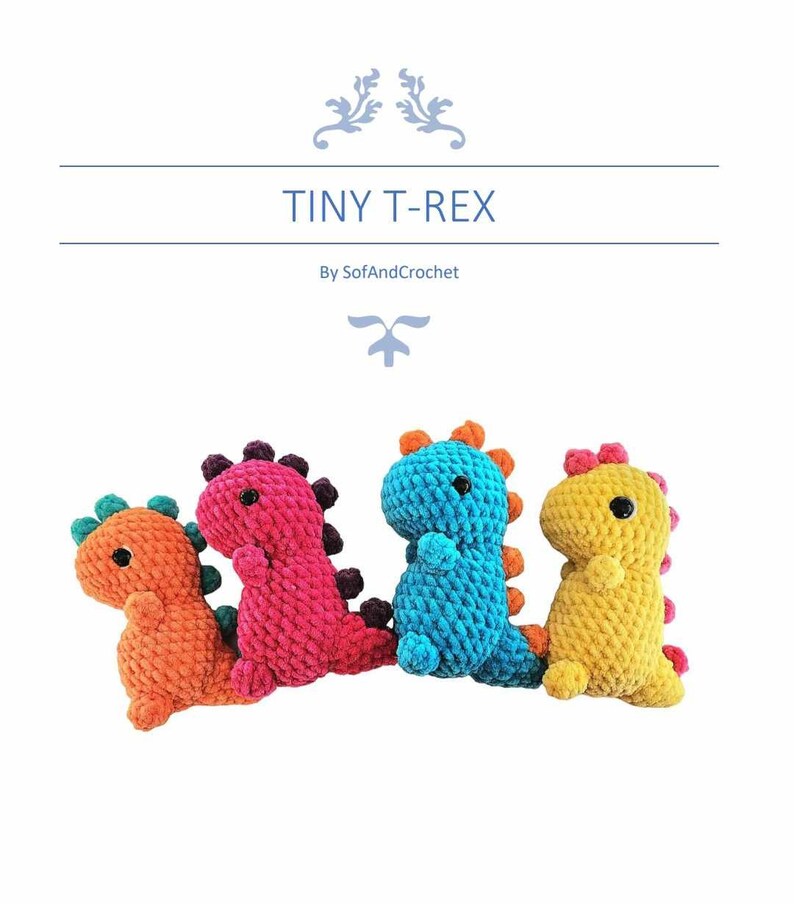 Tiny T-rex Dino Crochet Pattern - Etsy