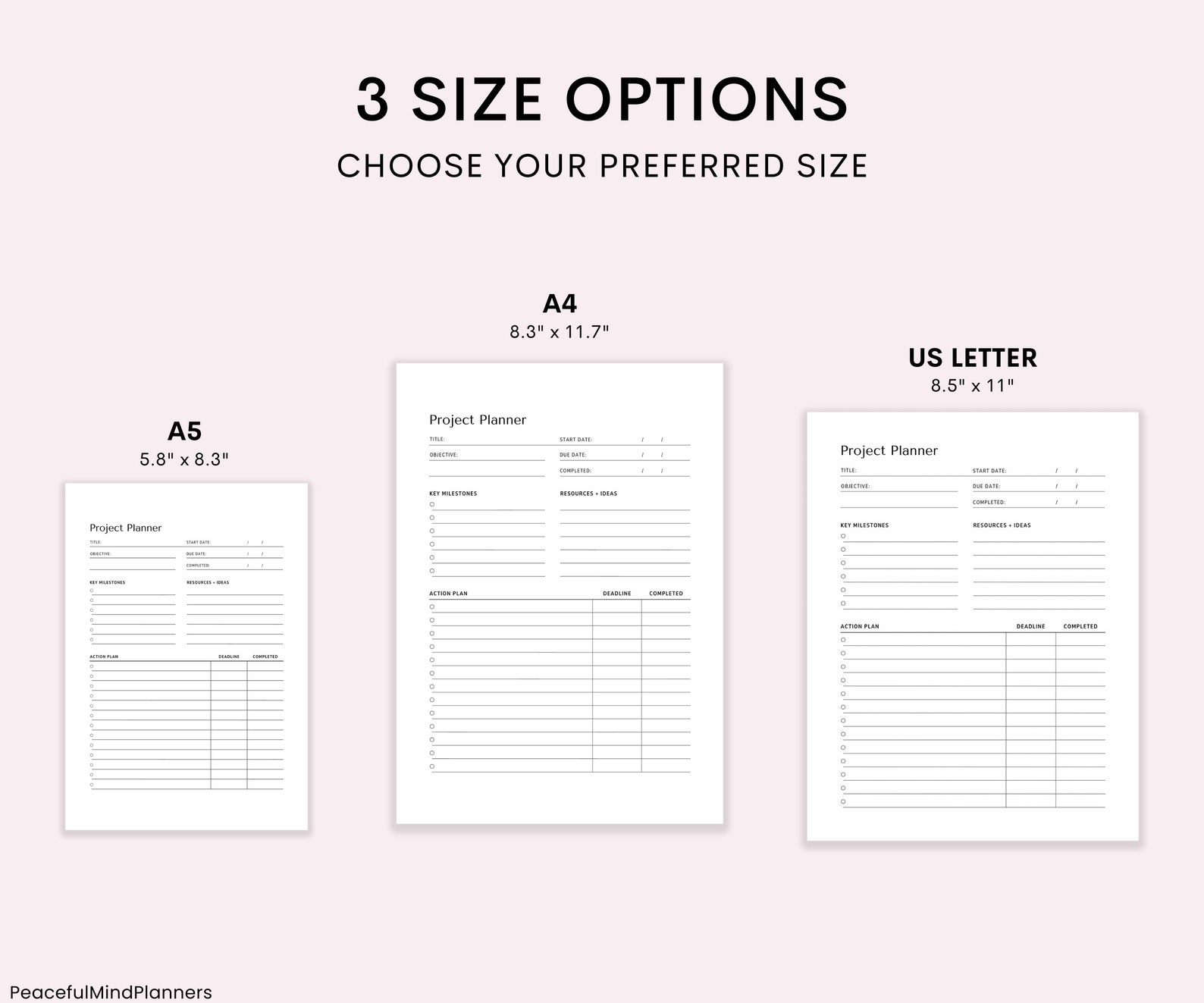 Printable Project Planner Project Tracker Project - Etsy