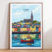 Cobh Map Print, Cobh Travel Map, Cobh Wall Decor Art, Cobh County Cork ...