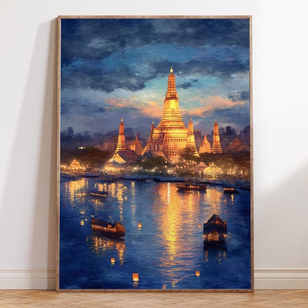 Thailand Night Wall Art - Etsy