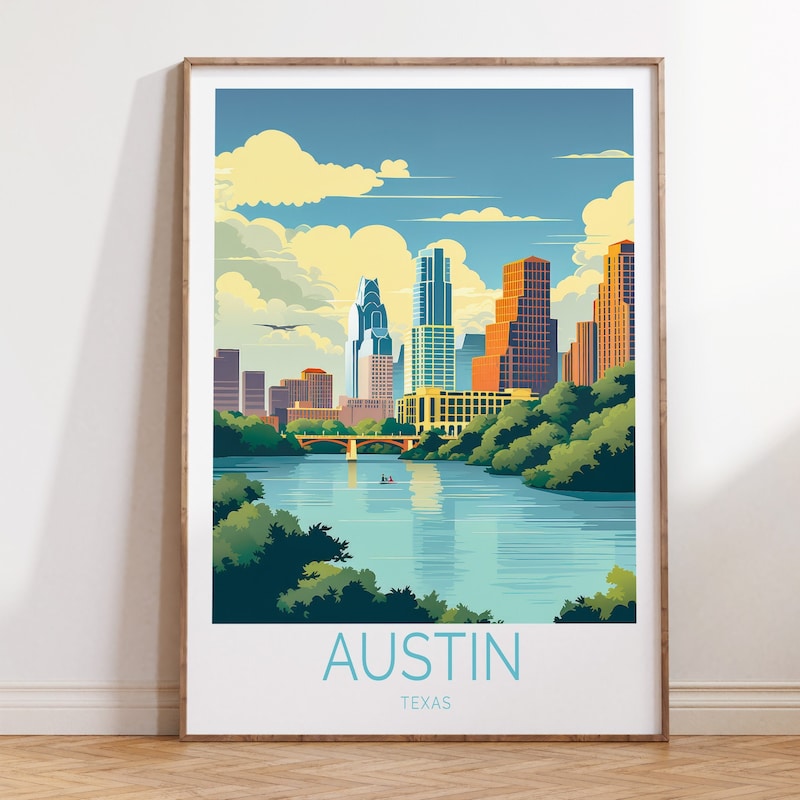 Austin Travel Poster - Etsy