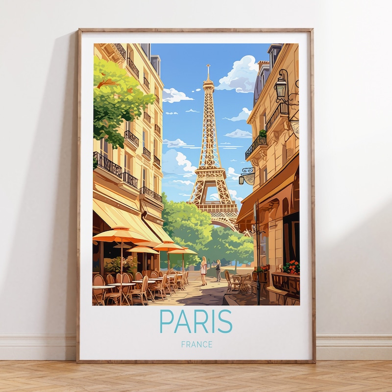 Paris Travel Poster - Etsy