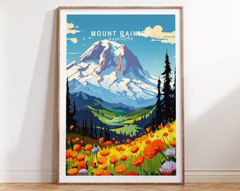 Mount Rainier National Park Poster - Etsy