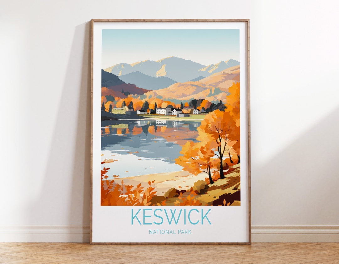 Keswick England Travel Poster, Keswick England Poster, Keswick National ...