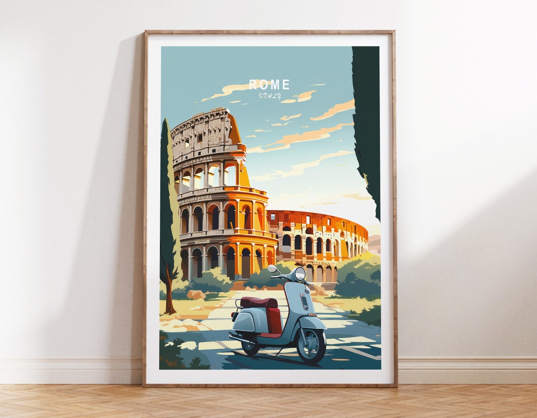 Rome Italy Poster, Rome Italy Travel Wall Art, Italy Colosseum Poster ...